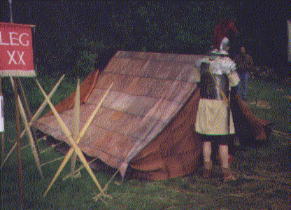 RECONSTRUCTED LEATHER ROMAN TENT
